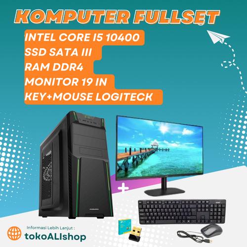 Promo PC / CPU / KOMPUTER RAKITAN CORE i5 BARU GARANSI 1 TAHUN gen 10 Fullset - RAM 4GB, SSD ...