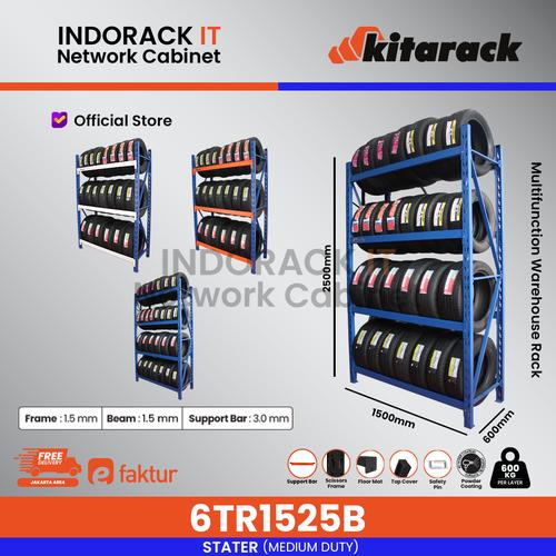 Promo Rak Besi Ban Motor Mobil 6TR1525B Rak Serba Guna Tire Rack 600Kg ...