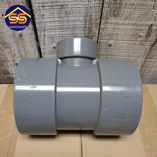 Jual VERLOP TEE 4 x 2" inch D-DT RUCIKA PVC Fitting Pipa T Polos 4x2 ...