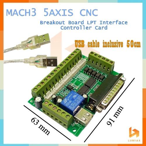 Jual MACH3 5AXIS CNC Breakout Board LPT Interface Controller Card USB ...