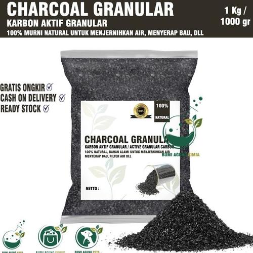 Jual karbon aktif granular 1kg / carbon actived 1 kg / media filter air ...