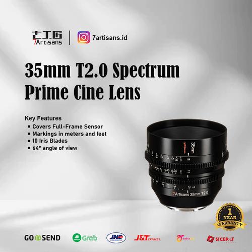 Promo 7artisans Spectrum 35mm T2.0 Prime Cine Lens Full Frame Sensor ...