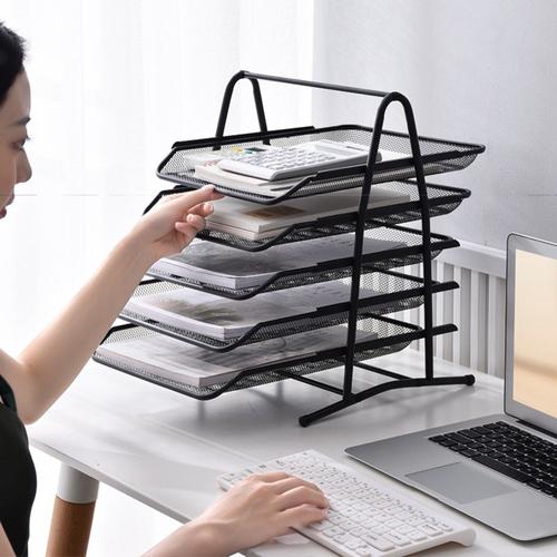 Jual Rak Dokumen 5 Susun File Tray Rak Kertas Tray Desk Storage 5 & 3 ...