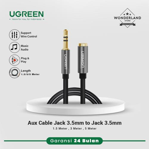 Jual Ugreen Aux Cable Jack 3.5mm Male to Jack 3.5mm Female Extension ...