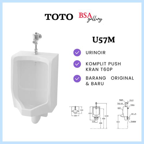 Jual URINOIR TOTO U57M + PUSHKRAN T60P TOTO / URINAL TOTO TYPE MUSLIM ...
