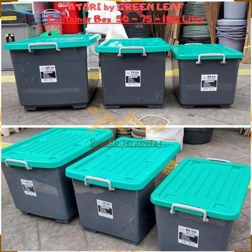 Jual [KARGO] ATARI Kontainer Box Plastik Roda 25 43 50 75 100 Liter ...