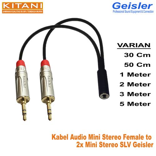 Jual Kabel Cabang / Kabel Audio Mini Stereo Female To 2x Mini AUX ...