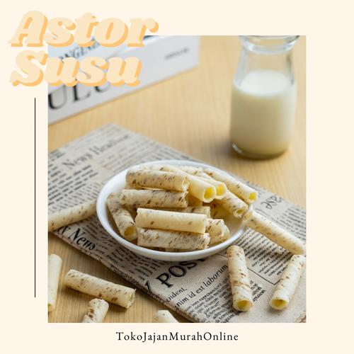 Jual Snack Astor Twister Wafer Roll Manis Rasa Susu Cream Renyah - 100 ...