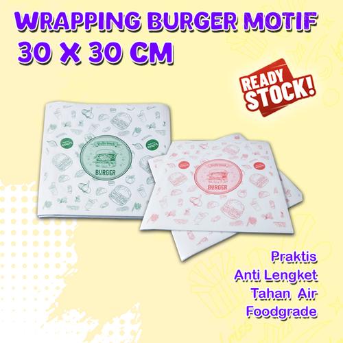 Jual Kertas Wrapping Burger - Kertas Nasi - Kertas Minyak - Foodgrade ...