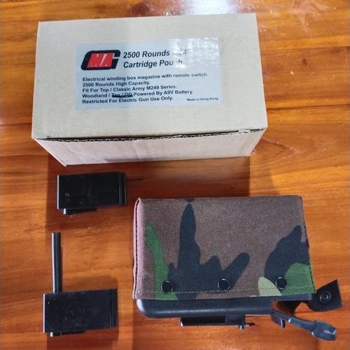 Jual Mag m249 magazine (2500rounds aeg drum magazine) woodland ...