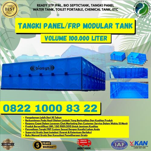Jual Tangki Panel/FRP Modular Tank Biosys Volume 100 m3. biotech sistem ...