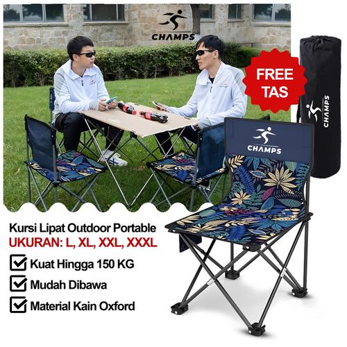 Jual CHAMPS Kursi lipat Outdoor Portable CH-701L,CH-702XL,CH-703XXL - BIRU - XL - Jakarta Utara ...