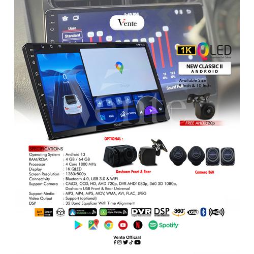 Jual Head Unit Vente Android 9 Inch New Classic Series - 9+Kamera 360 - Kab. Bandung - Vente ...
