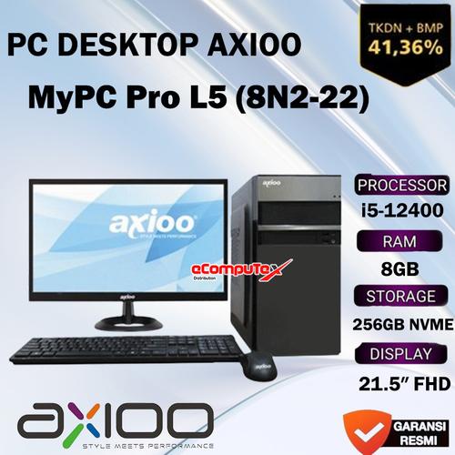 Jual Axioo PC Desktop MyPC Pro L5 (8N2-22) i5-12400 8GB 256GB NVME 21.5 ...