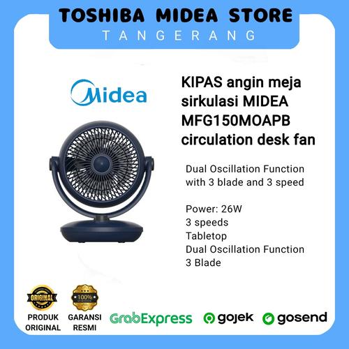 Promo KIPAS angin meja sirkulasi MIDEA MFG150MOAPB circulation desk fan ...