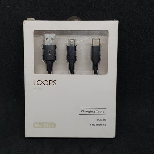 Jual LOOPS Kabel Charger 2 in 1 Type C dan Micro USB Original - Jakarta ...