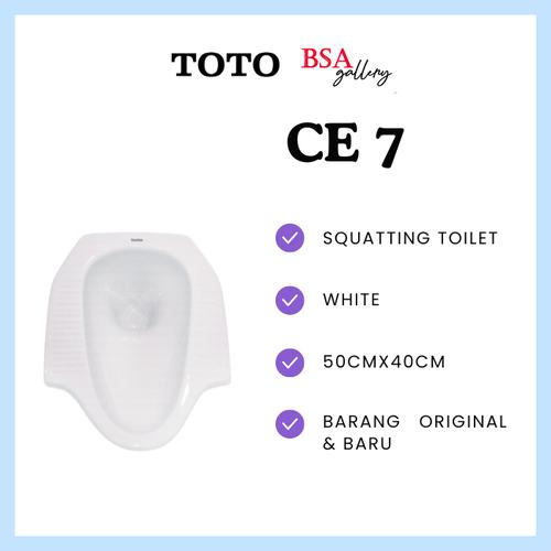 Jual KLOSET JONGKOK TOTO CE7 WARNA / KLOSET TOTO ORIGINAL BARU CE 7 ...