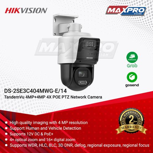 Jual DS-2SE3C404MWG-E/14 - HIKVISION IP TANDEMVU 4MP+4MP POE PTZ CAMERA ...