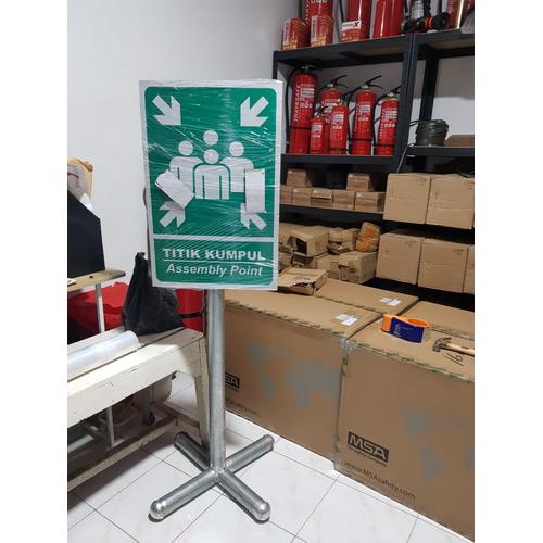 Jual Rambu Titik Kumpul Ukuran 40x60 cm + Tiang Portable - Kota ...