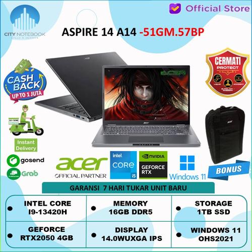 Promo Acer Aspire 14 A14 i5-13420H RTX2050 4GB/ 16GB 1TB Windows11 ...