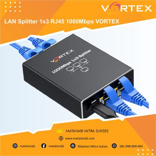 Jual LAN Splitter 1x3 RJ45 1000Mbps VORTEX - Kota Surabaya - Matahari Mitra Sukses | Tokopedia