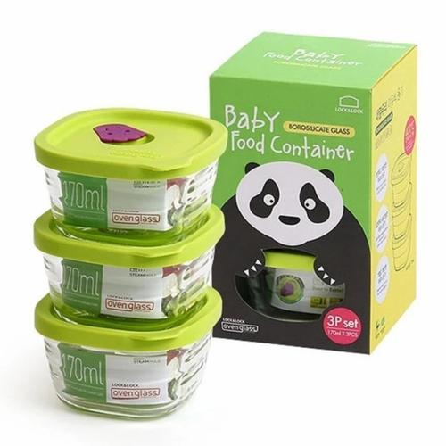 Jual Locknlock baby food container oven glass set 3 pcs 170 ml lock n ...