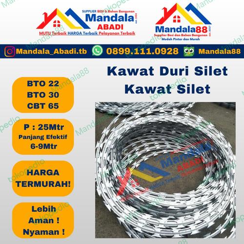 Jual Kawat Duri silet Razor Wire Razorwire - BTO 22 - Kota Bogor - Toko ...