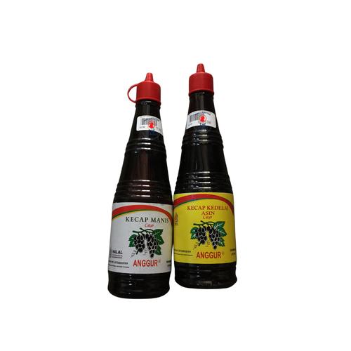 Jual Kecap manis dan asin cap anggur botol kecil 275ml - Kecap asin ...