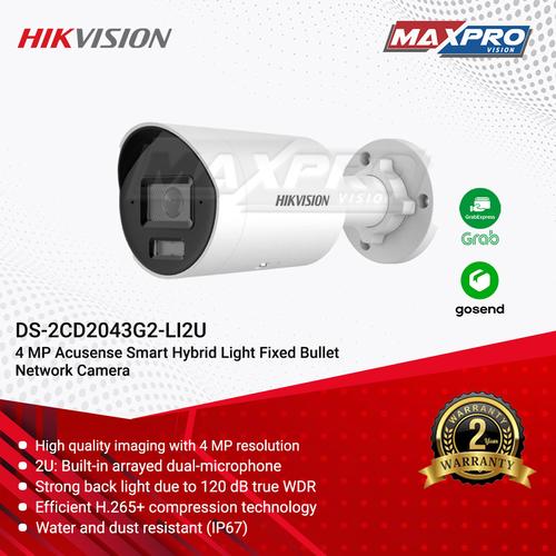 Jual DS-2CD2043G2-LI2U - HIKVISION IP 4MP ACUSENSE SMART HYBRID LIGHT BULLET AUDIO CAMERA ...