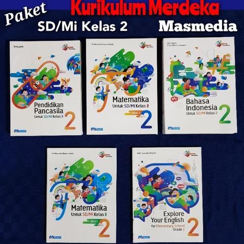 Jual Kurikulum Merdeka Kelas 2 SD/MI.Masmedia.Matematika Jilid 1.2.Ppkn.Bhs Indonesia.English ...