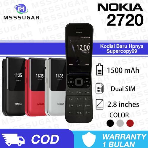 Jual Nokia 2720 Flip Phone 2G Dual Sim Garansi Lipat - Putih - Jakarta ...