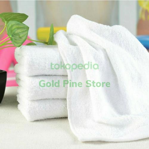 Promo Handuk Polos Putih / Handuk salon / Handuk Leher dan wajah sn ...