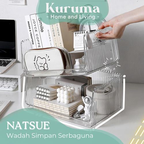 Jual KURUMA - NATSUE Organizer Tumpuk Make Up Minimalis Storage Buku ...