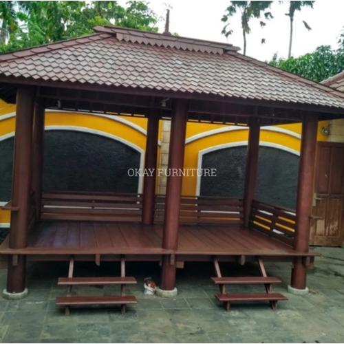 Jual Gazebo tiang bulat gazebo taman ukuran besar gazebo teras terbaik ...