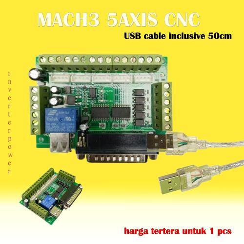 Jual MACH3 5AXIS CNC Breakout Board LPT Interface Controller Card USB ...