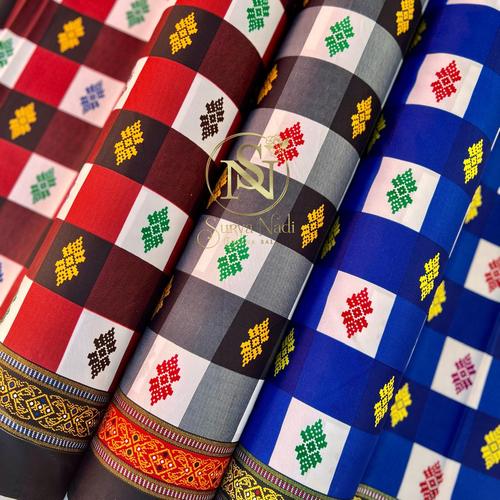 Jual Kain bali motif poleng bsw catur kotak hitam putih meteran - Kotak ...