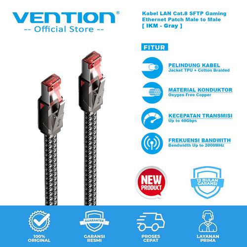 Jual Vention Kabel LAN Ethernet Cable RJ45 Cat8 Gigabit Network Patch ...