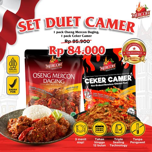 Jual Mercon Merah Putih - Set Duet Camer || Oseng Mercon Daging + Ceker ...