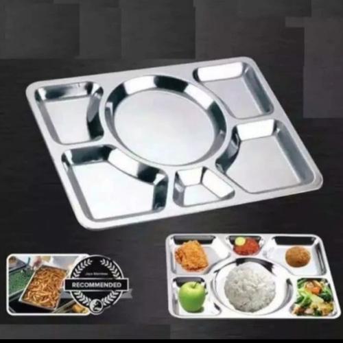 Jual Tempat Makan sekat 6 • Foodtray Stainless Steel 6 sekat • tray ...