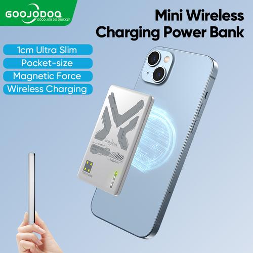 Promo GOOJODOQ 5000mAh Ultra Slim Wireless Power Bank Fast-Charging 18W ...