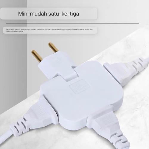 Promo 3in1 Power Socket Extension Plug Lipat Tambahan Lubang Stop ...