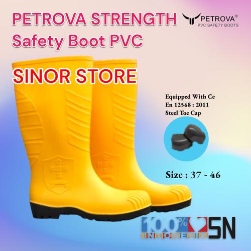 Jual Sepatu Safety Boots PVC PETROVA STRENGTH Ujung Besi SNI - 45 - Kab ...