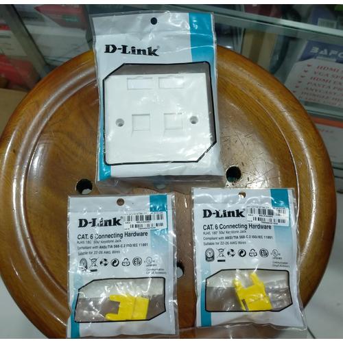 Jual Faceplate Face Plate RJ45 Wall Plate Double Out Bow Box - 1lobang ...