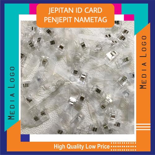 Jual Penjepit ID Card 1set/Name tag/Tempat ID Card Klip Jepitan (Paket ...