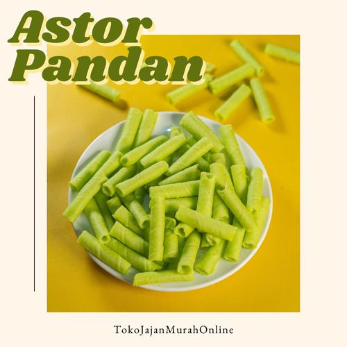 Jual Snack Astor Twister Wafer Roll Manis Rasa Pandan Cream Renyah - 1 ...