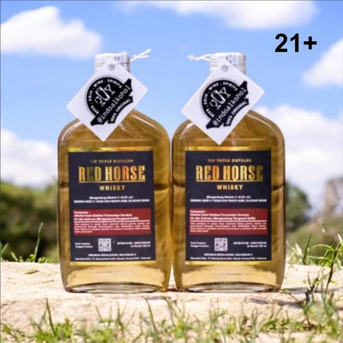 Promo Paket 2 Red Horse Whisky 350ml - INDOALKOHOL Original 100% - Kota ...