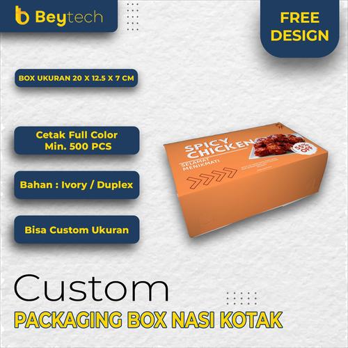 Jual Custom Lunch Box Packaging Nasi Kotak, Kue, Snack, Mie, Roti ...