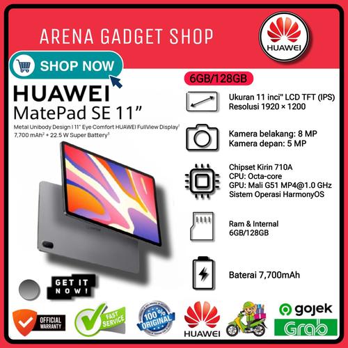 Jual HUAWEI MatePad SE 11" Tablet Ram 6/128Gb Metal Unibody 2K Eye ...