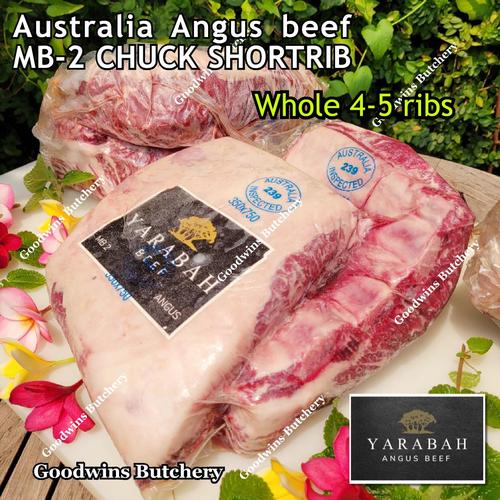 Jual 4kg beef CHUCK SHORTRIB BONE-IN 3RIBS BONELESS ANGUS marbling MB-2 ...