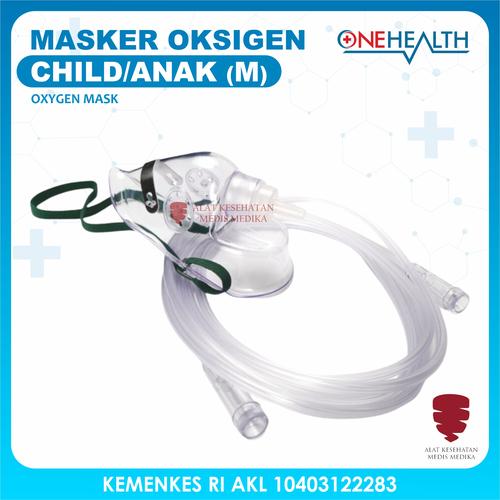 Jual Masker Oksigen Anak Oxygen Mask M Child Selang Penapasan OneHealth ...